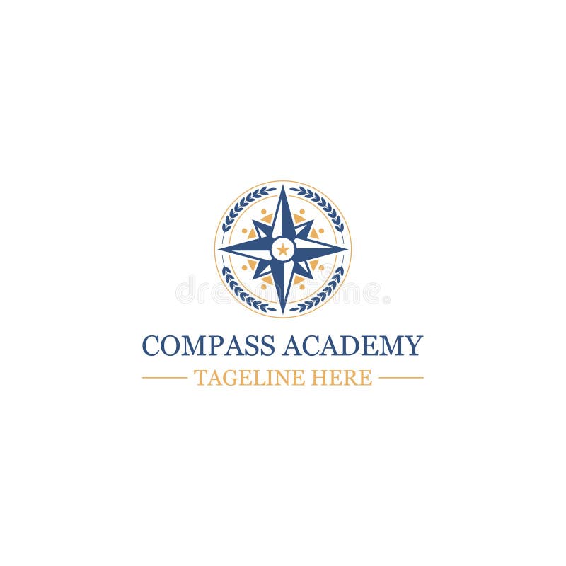 Compass Academy Education Logo Design Stock Photo - Image of clever ...