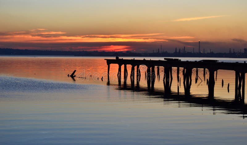 Montevideo sunset stock photo. Image of native, lights - 65332554