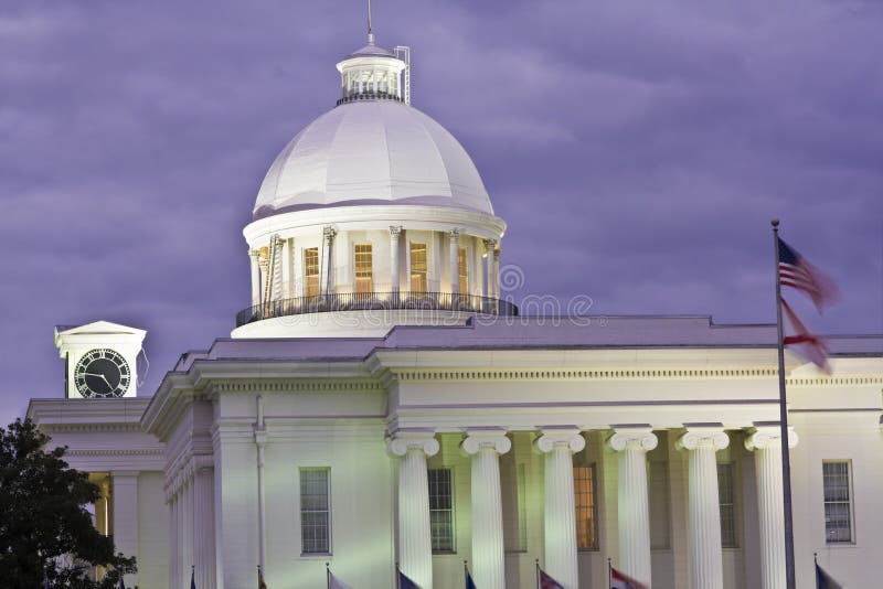 Montgomery, Alabama - State Capitol Stock Photo - Image of style, dome ...