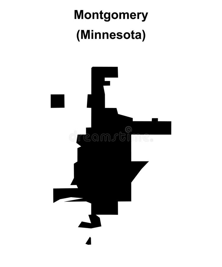Montgomery outline map stock illustration. Illustration of shape ...