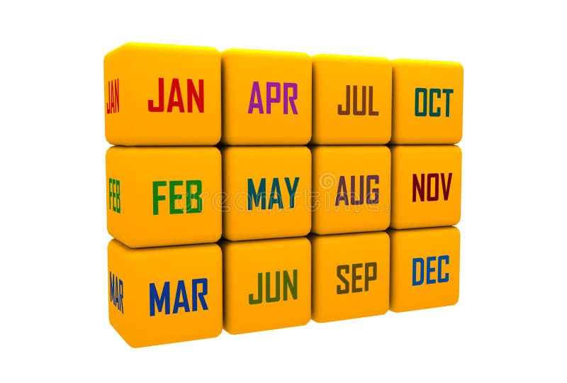 Vector month on calender stock vector. Illustration of frame - 91248272