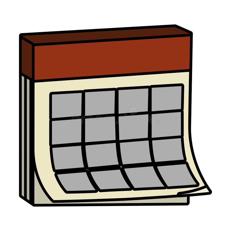 Month calendar cartoon stock vector. Illustration of paper - 142663387