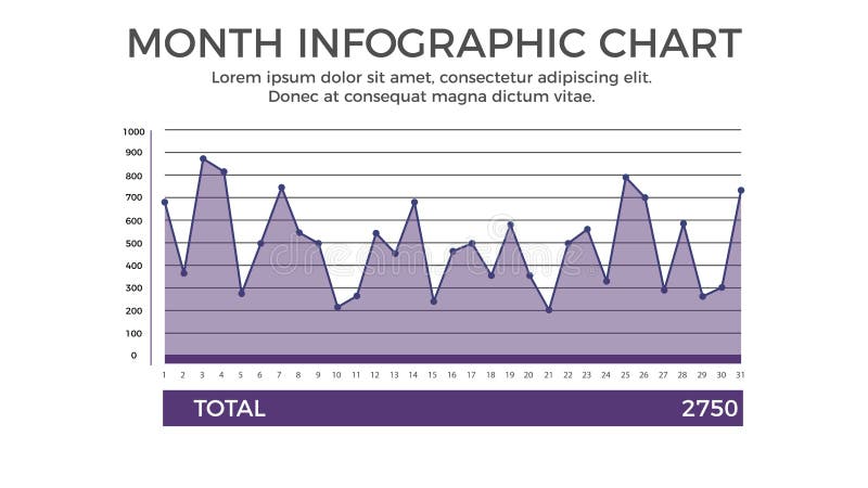Month Chart Infographic Element Stock Vector - Illustration of plan ...
