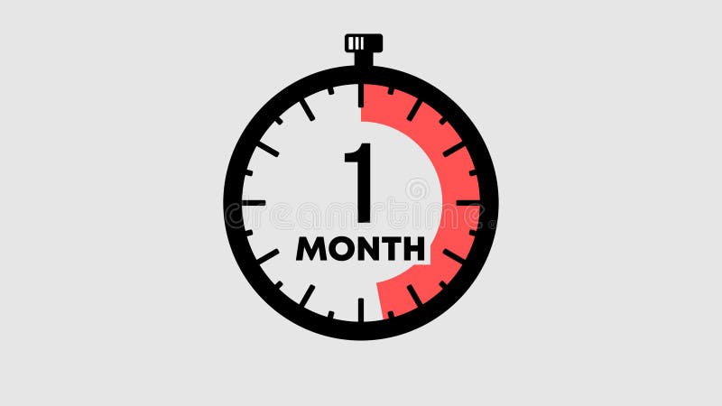 1 Month Countdown Graphic Animation. Alpha Channel Stock Video - Video ...