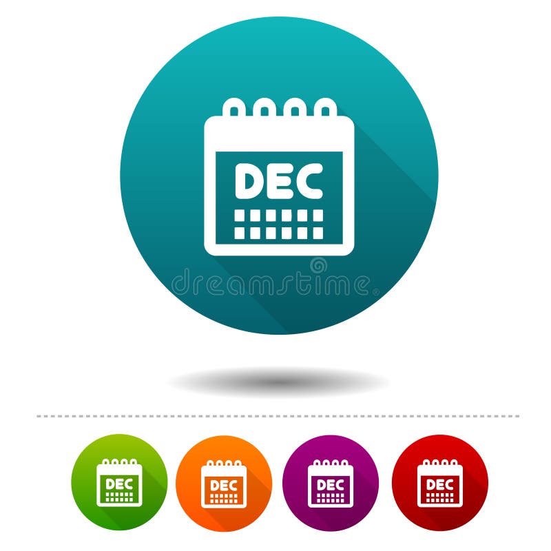 Month December Icon. Calendar Symbol Sign Stock Illustration ...