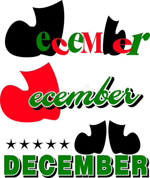 Month of December text stock illustration. Illustration of december ...