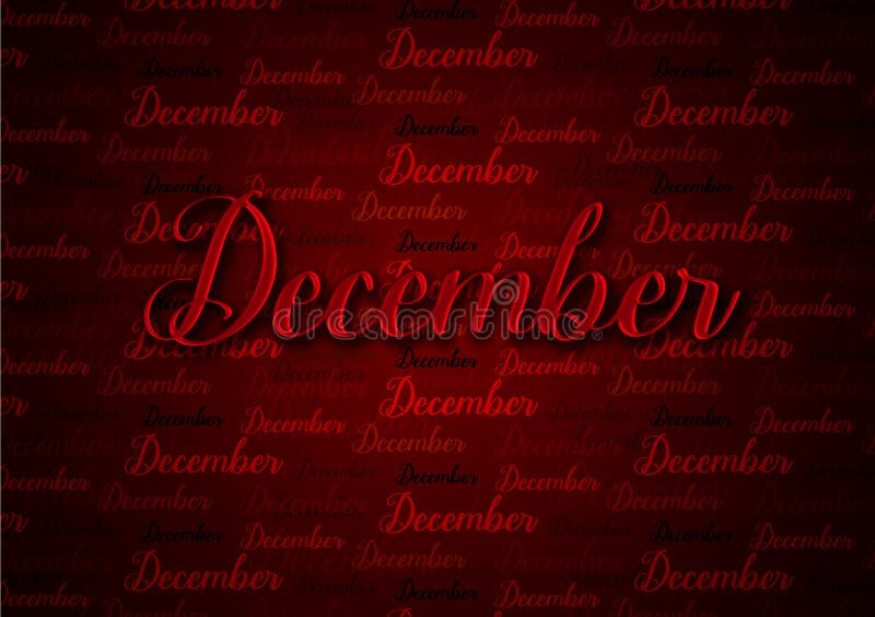 Month of December Text Pattern Wallpaper Stock Illustration ...