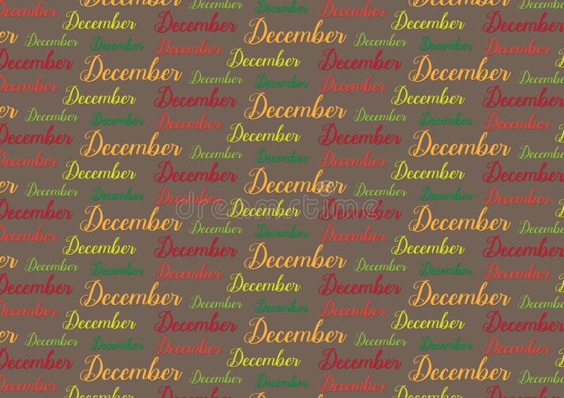 December Text Modern Calligraphy Vector Stock Vector - Illustration of ...