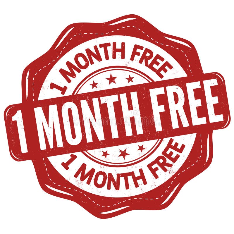 1 Month Free Grunge Rubber Stamp Stock Vector - Illustration of stamp ...