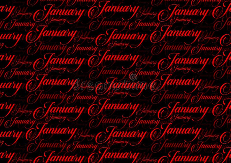 Month of January Text Pattern Wallpaper Stock Illustration ...