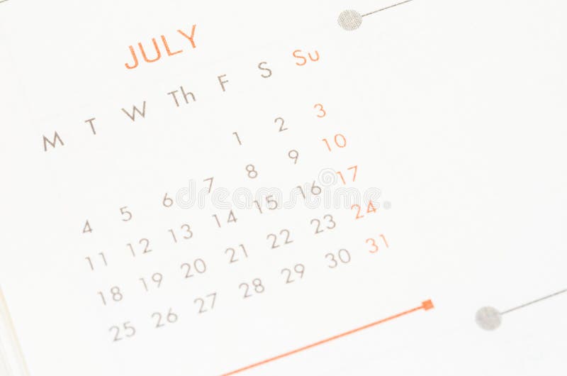 Month of July stock photo. Image of square, flat, modern - 69181132