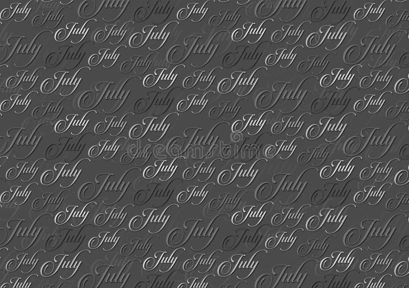 Month of July Text Pattern Wallpaper Stock Illustration - Illustration ...