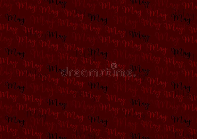 Month of May Text Pattern Wallpaper Stock Illustration - Illustration ...