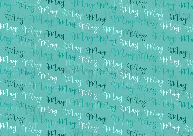 Month of May Text Pattern Wallpaper Stock Illustration - Illustration ...