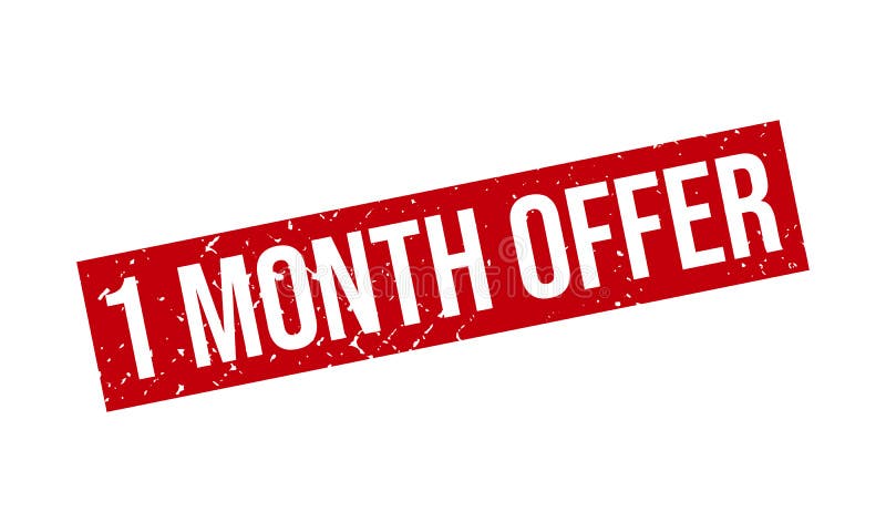 1 Month Offer Rubber Grunge Stamp Seal Vector Illustration Stock Vector ...