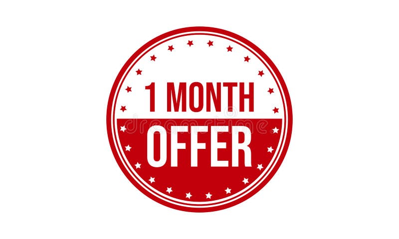 1 Month Offer Rubber Grunge Stamp Seal Vector Illustration Stock Vector ...
