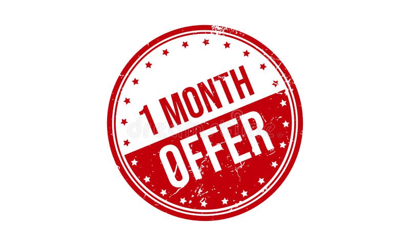 1 Month Offer Rubber Grunge Stamp Seal Vector Illustration Stock Vector ...