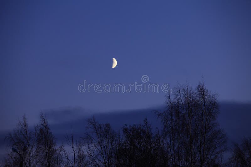 Month in the sky stock image. Image of universe, shine - 167817451