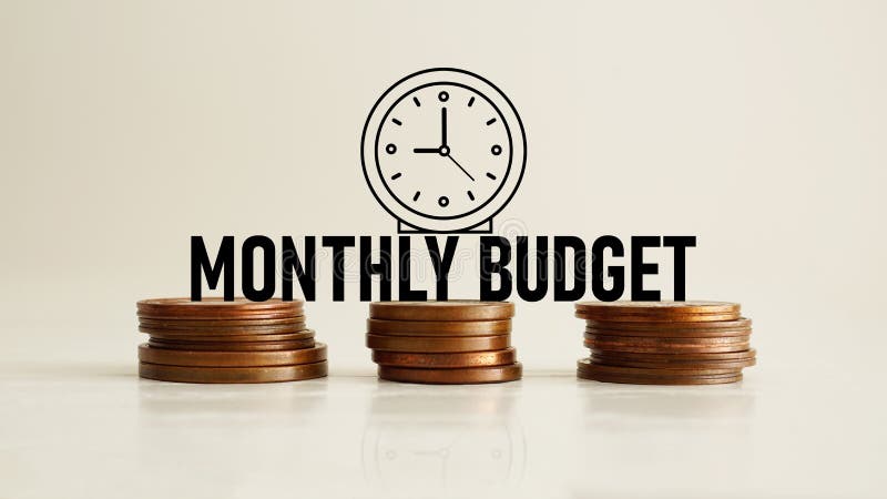Monthly Budget Plan is Shown Using the Text Stock Image - Image of ...