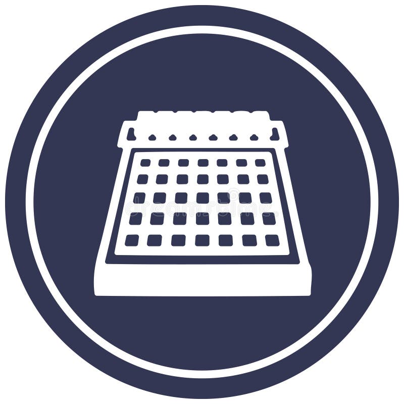 Monthly Calendar Circular Icon Stock Vector - Illustration of month ...