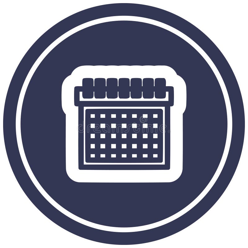 Monthly Calendar Circular Icon Stock Vector - Illustration of month ...