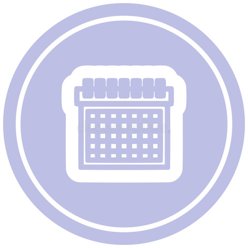 Monthly Calendar Circular Icon Stock Vector - Illustration of circular ...