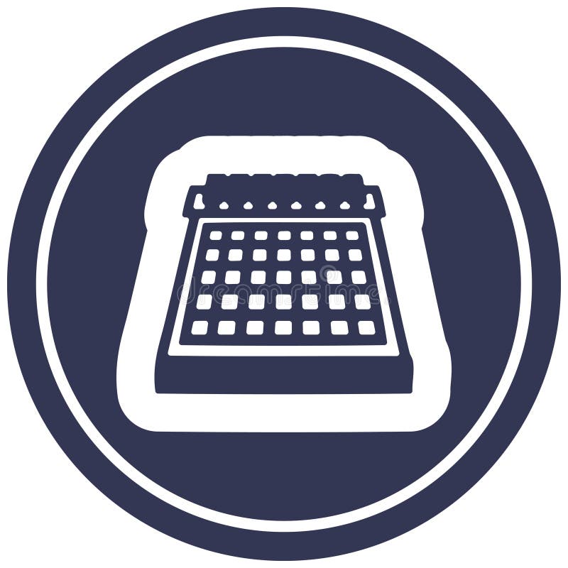 Monthly Calendar Circular Icon Symbol Stock Vector - Illustration of ...