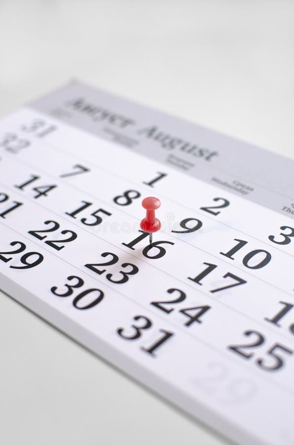 Monthly Calendar Grid on Table with Office Supplies Stock Photo - Image ...