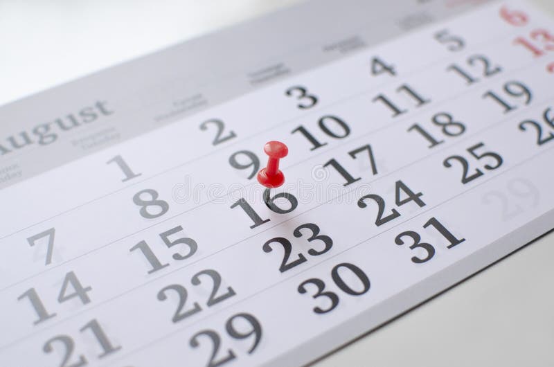 Monthly Calendar Grid on Table with Office Supplies Stock Photo - Image ...