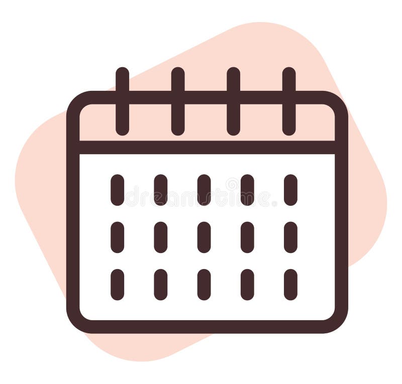 Monthly calender, icon stock vector. Illustration of background - 261069185