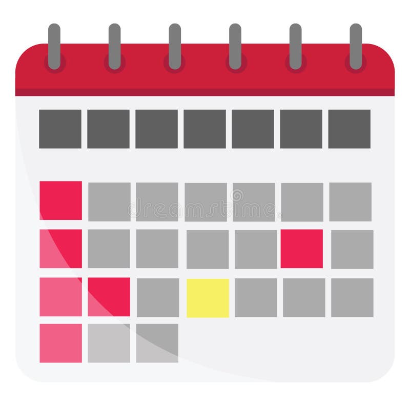 Monthly calender, icon stock vector. Illustration of paper - 261383054