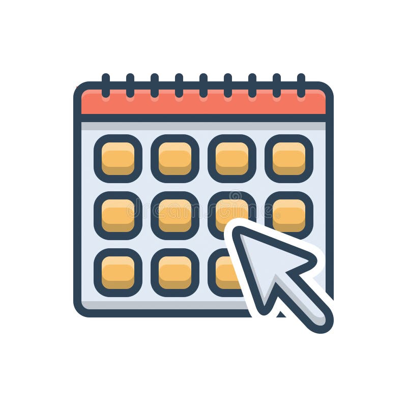 Color Illustration Icon for Monthly, Subscription and Subscribe Stock ...