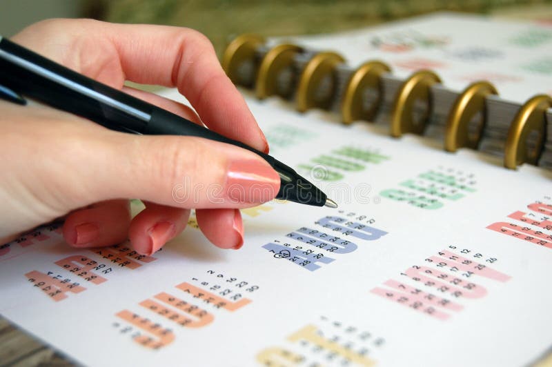 Monthly Planner stock photo. Image of organizer, meeting - 90170408