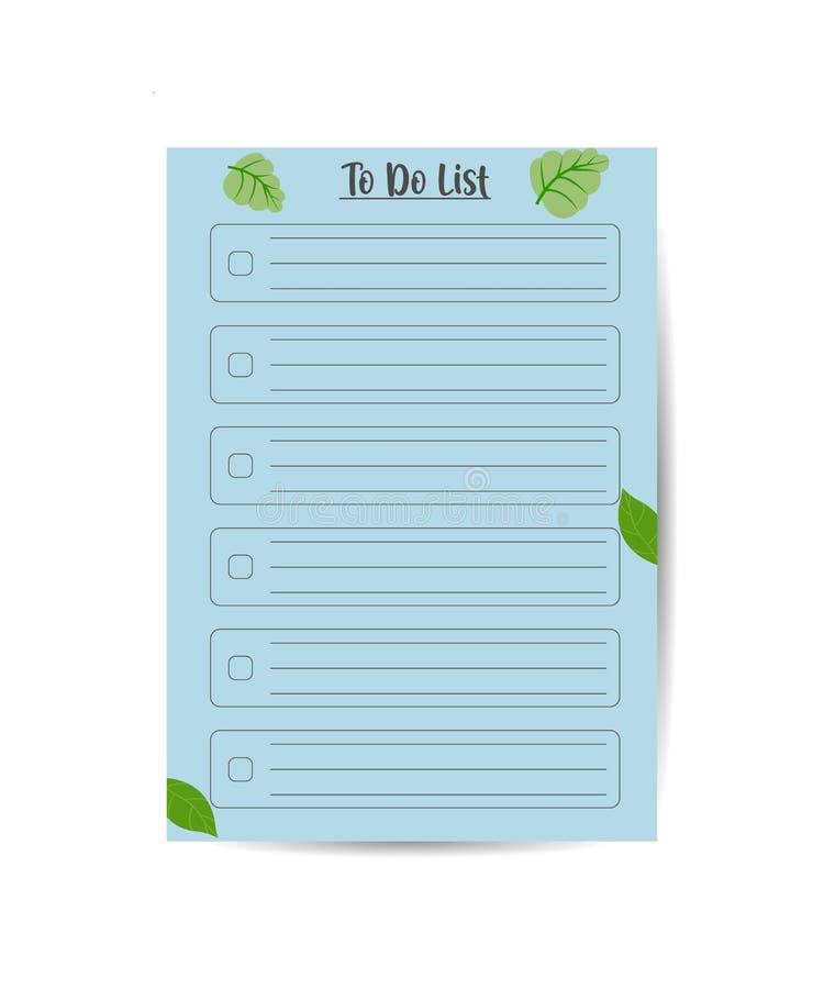 Monthly Planner To Do List, Notes. Vector Illustration Stock ...