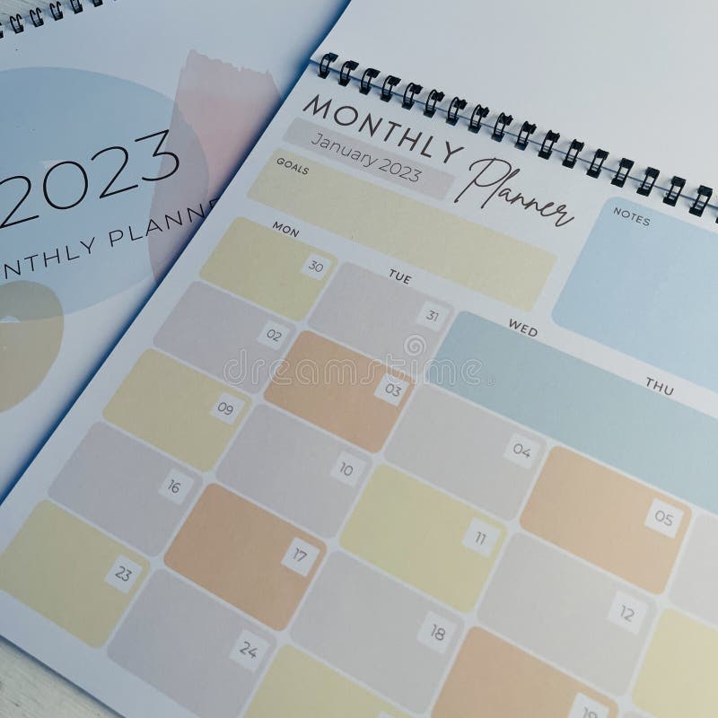 Monthly Planners stock photo. Image of organizer, organized - 260137910