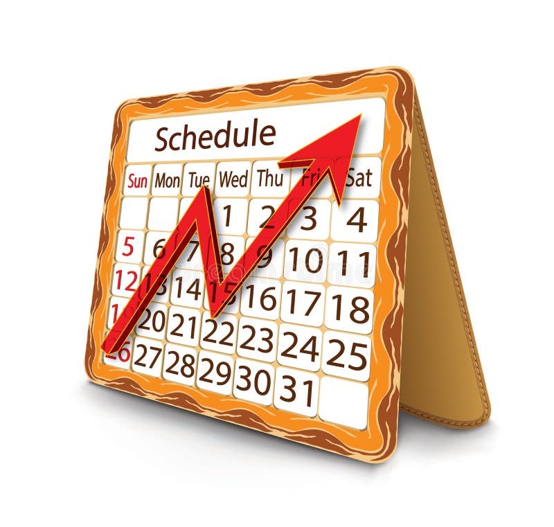 Monthly schedule stock illustration. Illustration of gain - 96297846