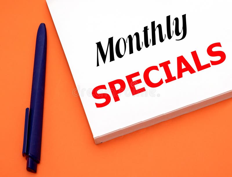 Monthly specials banner stock image. Image of internet - 245439399