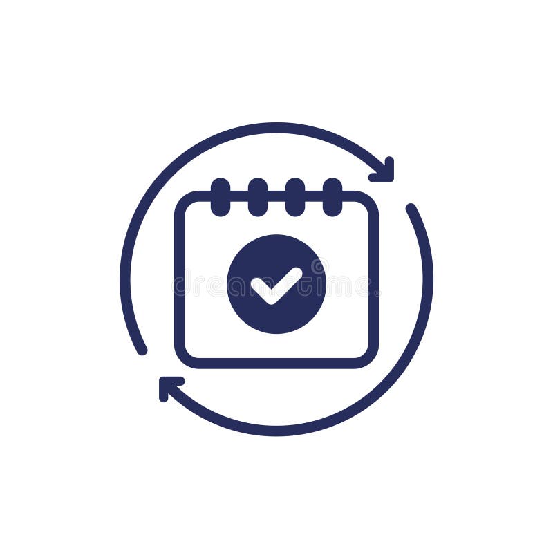 Monthly Subscription Automatic Renewal Icon Stock Vector - Illustration ...