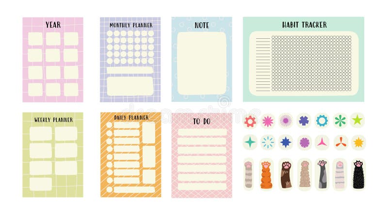 Monthly Tracker, daily Note, Weekly Scheduler, To Do List, Note, Hand ...