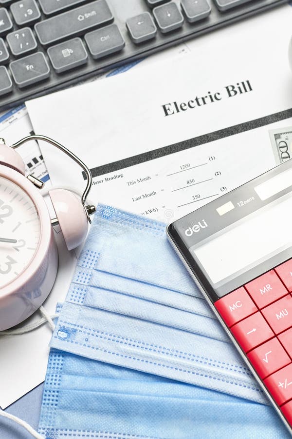 Monthly utility bills stock image. Image of clock, highlyvariable ...