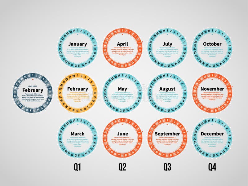 Monthly Wheel Infographic stock vector. Illustration of month - 238289934