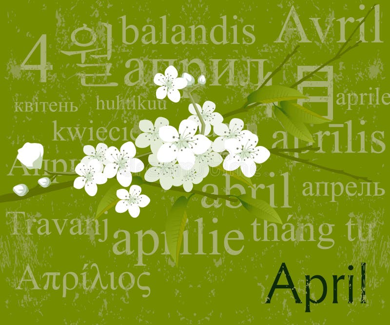 Months Concept April stock illustration. Illustration of agenda - 7260824