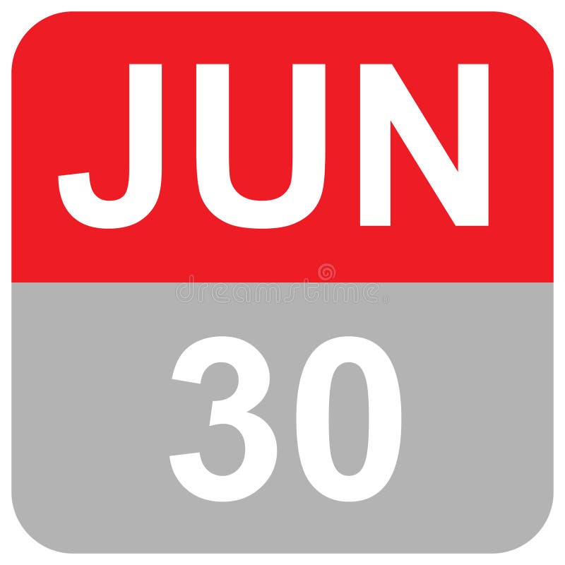 June 30 MONTHS daily DATE stock illustration. Illustration of document ...