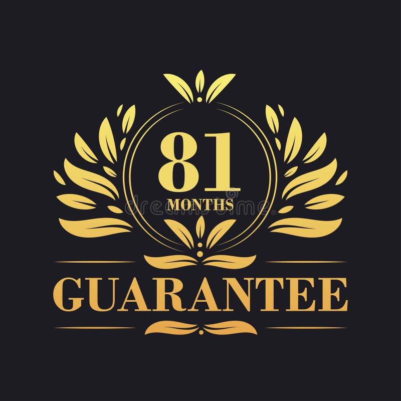 81 Months Guarantee Logo Vector, 81 Months Guarantee Sign Symbol Stock ...