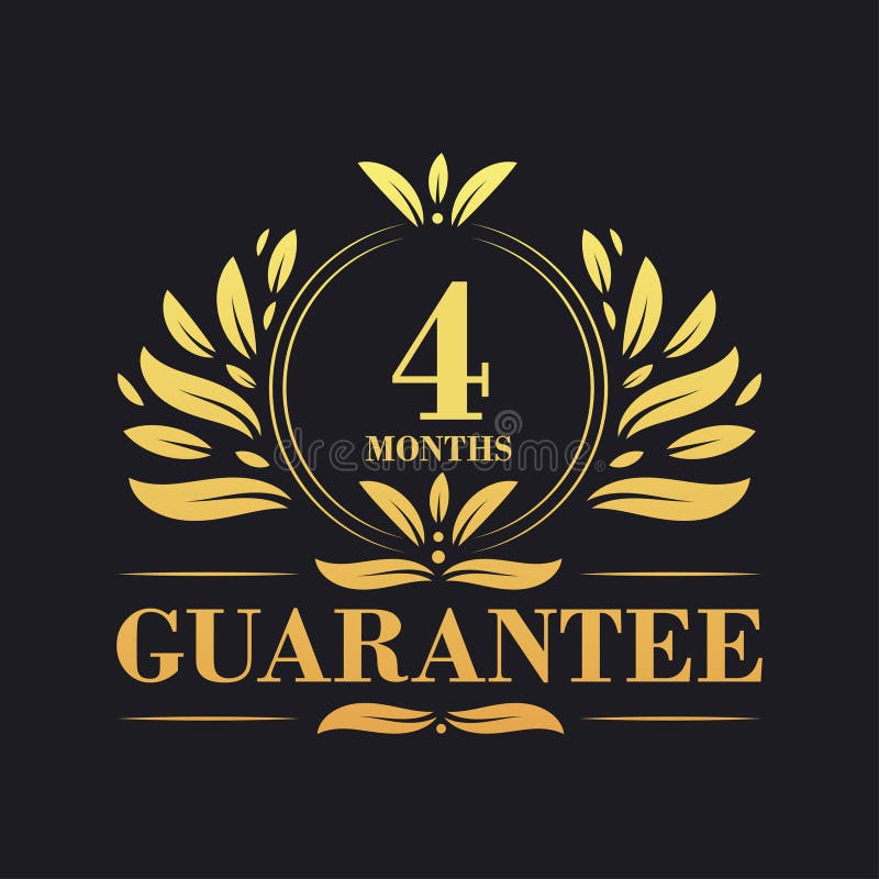 4 Months Guarantee Logo Vector, 4 Months Guarantee Sign Symbol Stock ...