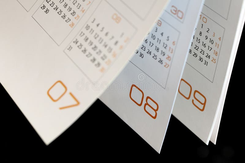 Months on an open calendar stock image. Image of horizontal - 10036623