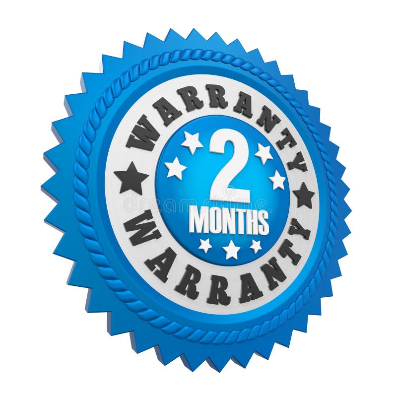 2 Months Warranty Badge Isolated Stock Illustration - Illustration of ...