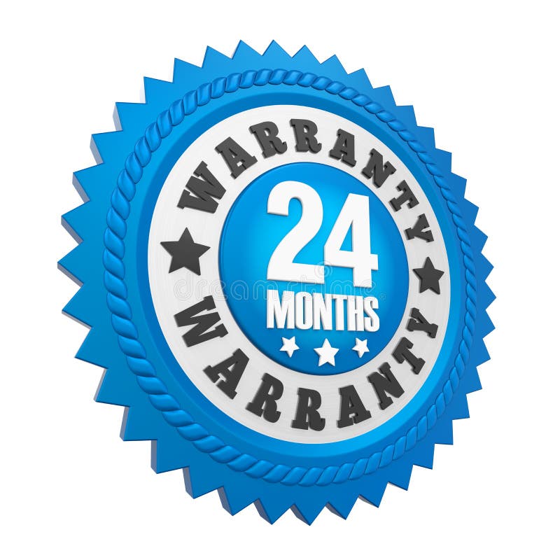 24 Months Warranty Badge Isolated Stock Illustration - Illustration of ...