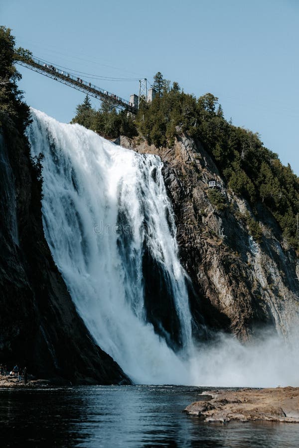 Montmorency waterfall stock image. Image of mountain - 260735331