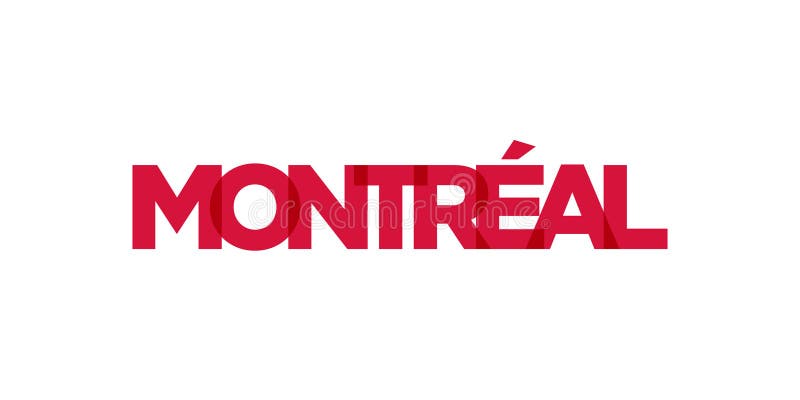 Montreal in the Canada Emblem. the Design Features a Geometric Style ...